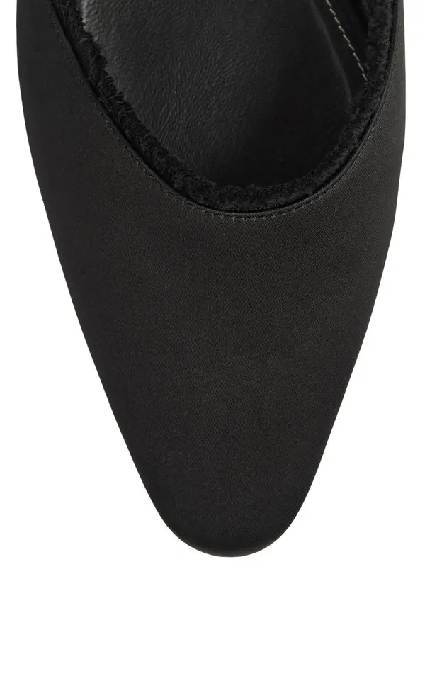 TOTEME Frayed Satin Lounge Slippers