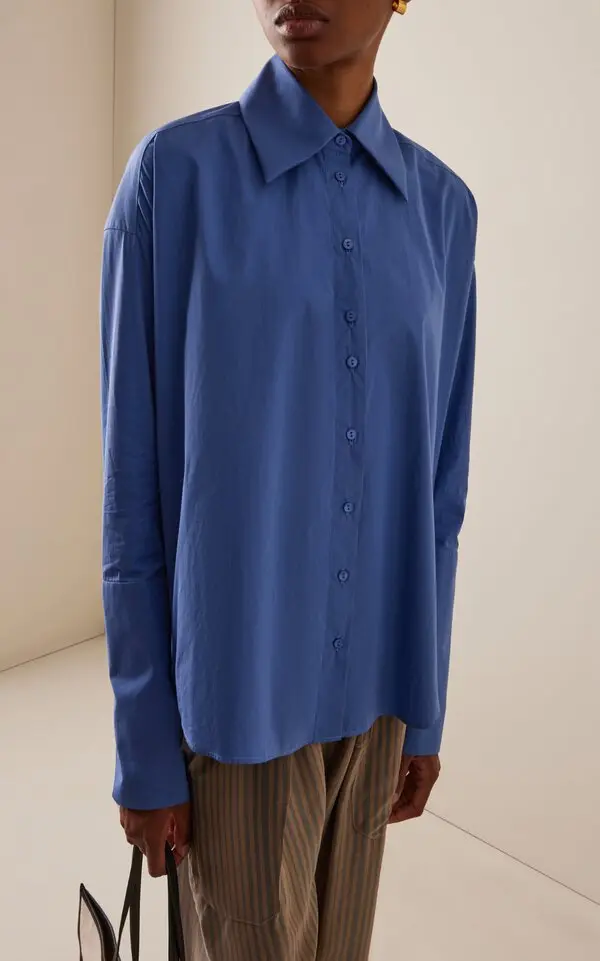 THE ANTEROS Exclusive Philo Cotton Shirt - Blue