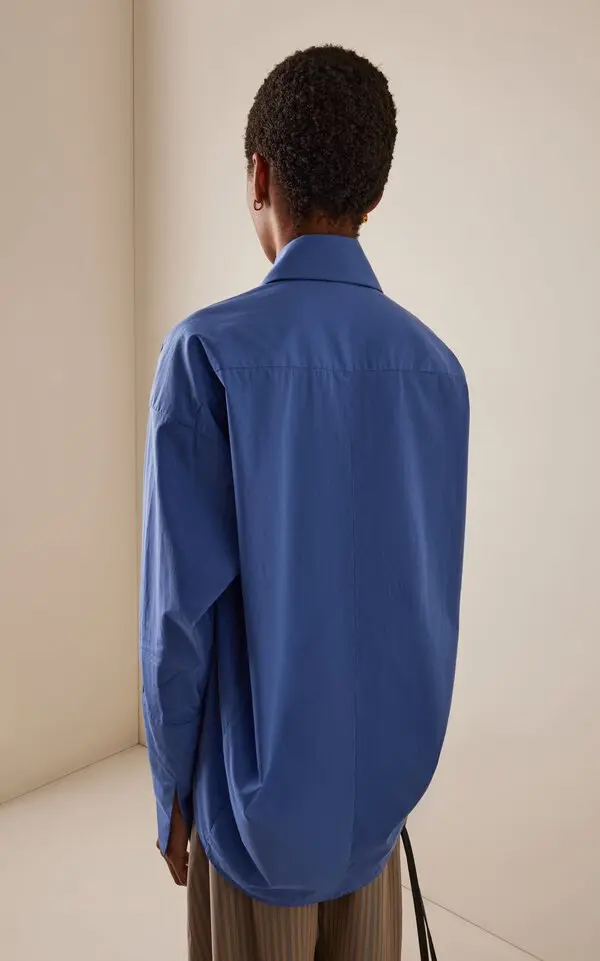 THE ANTEROS Exclusive Philo Cotton Shirt - Blue