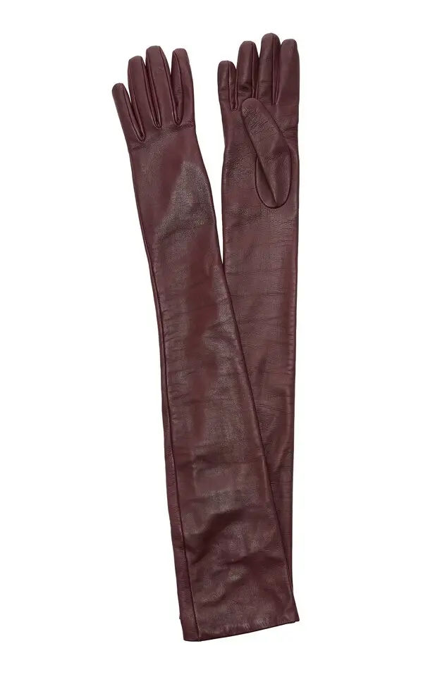 TOTEME Extra-long Leather Gloves - Red