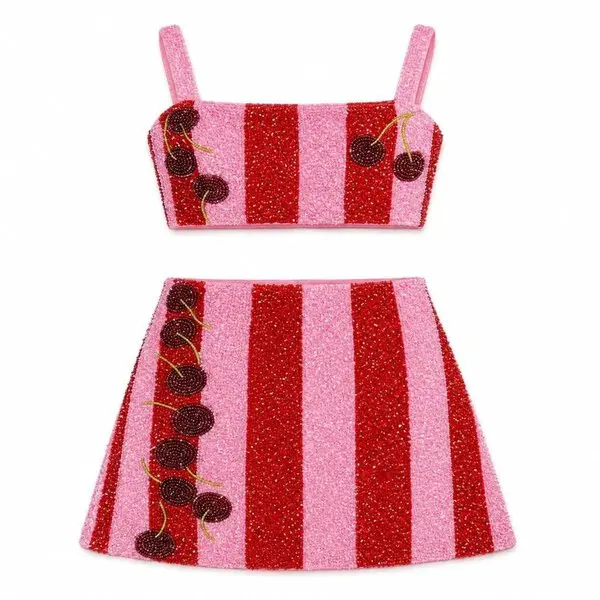 LABELFIORA Berry Behavior- Beaded Co- Ord Set
