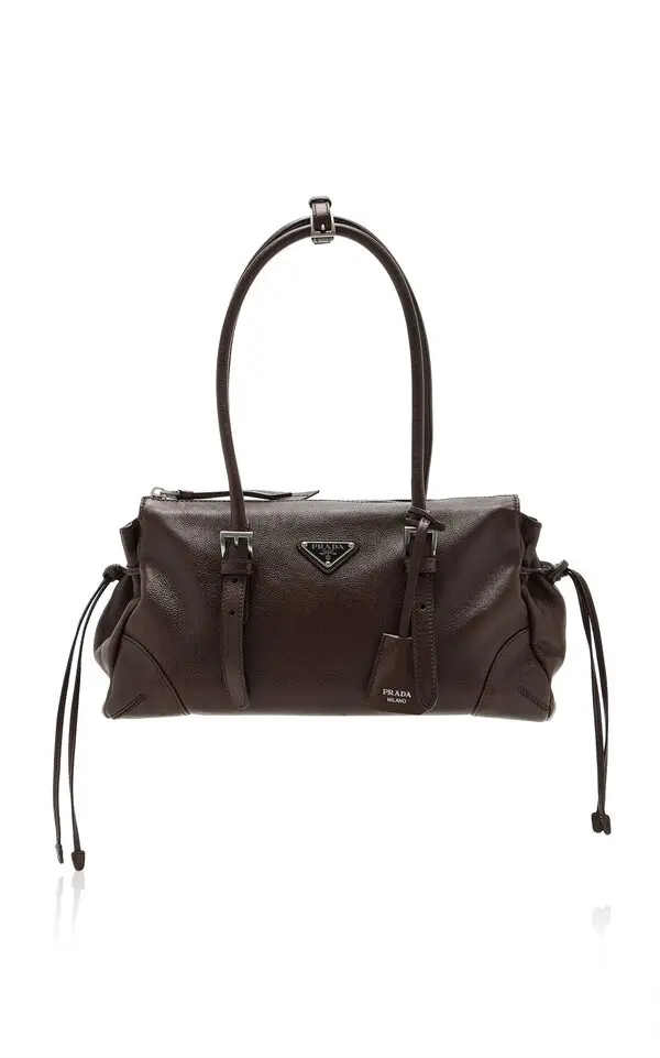 Prada Bonnie Leather Bag - Brown