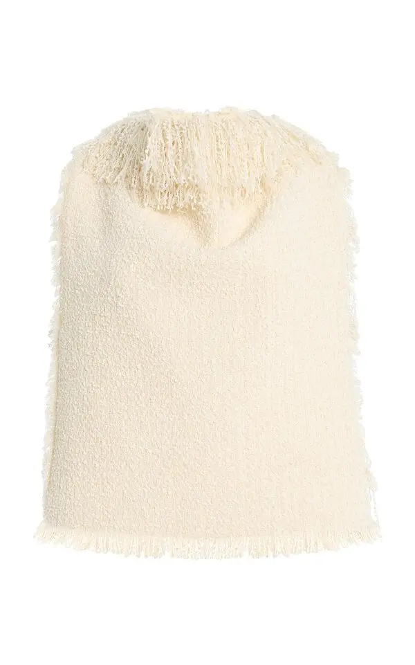 RÓHE Textured Fringed Boucle Top
