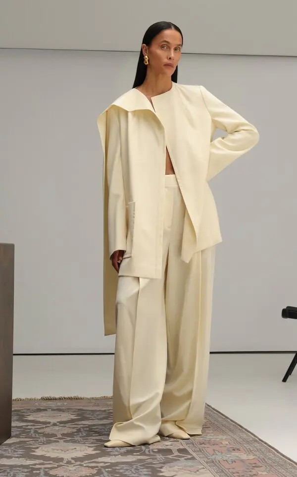 DI STAVNITSER Nera Wool-blend Pants - Ivory