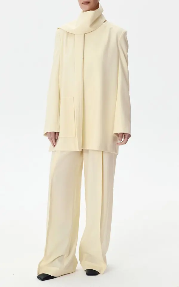 DI STAVNITSER Nera Wool-blend Pants - Ivory
