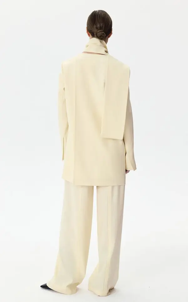 DI STAVNITSER Nera Wool-blend Pants - Ivory