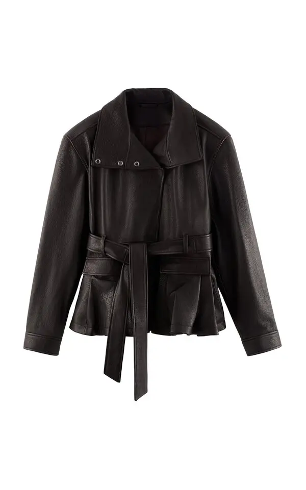 Arakii Belted Leather Jacket
