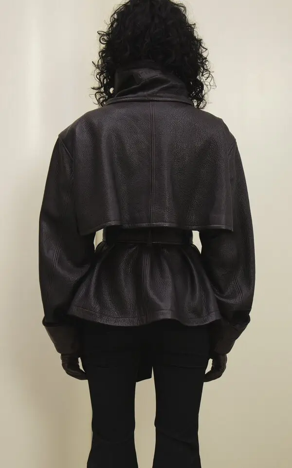 Arakii Belted Leather Jacket