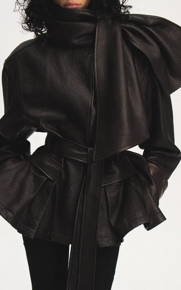 Arakii Belted Leather Jacket