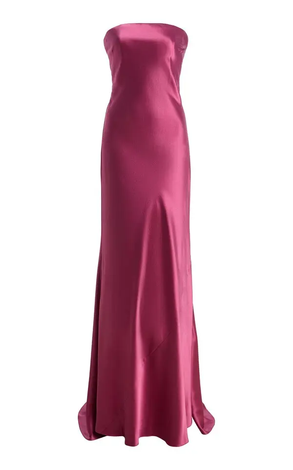 Alejandra Alonso Rojas Satin Gown - Pink