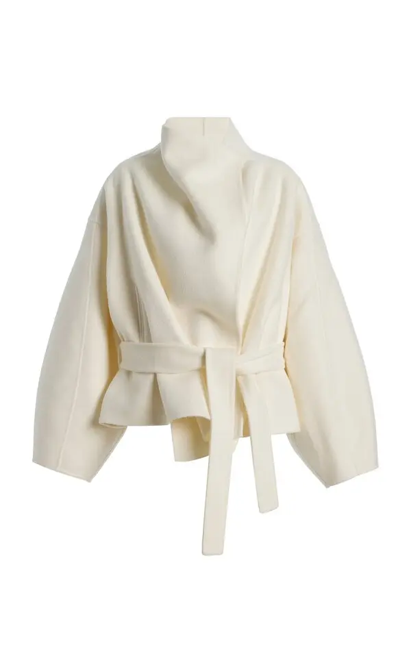 THE FRANKIE SHOP Onelle Reversible Wool-blend Coat - Ivory