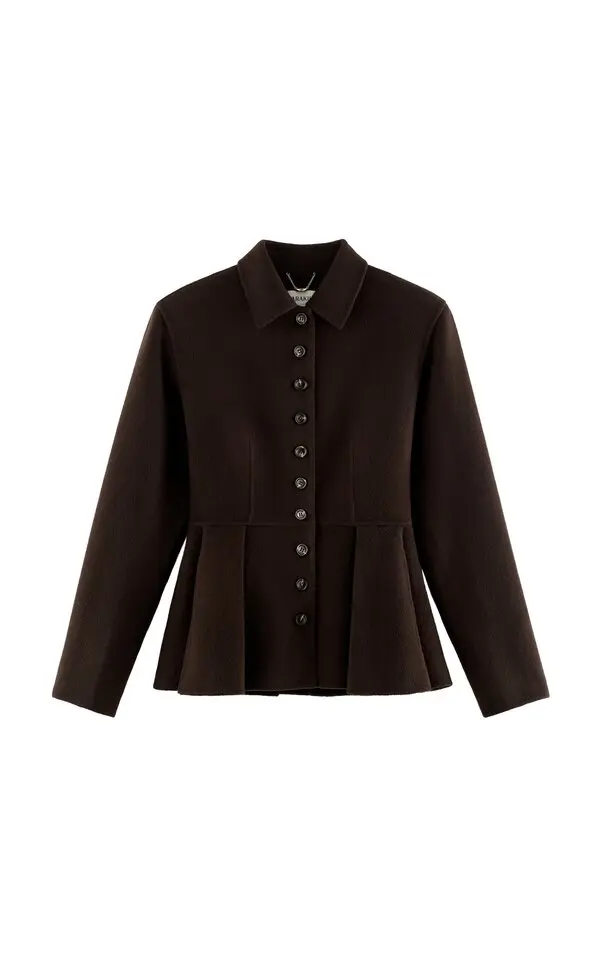 Arakii Peplum Wool-cashmere Jacket