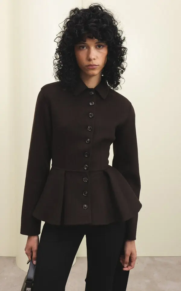 Arakii Peplum Wool-cashmere Jacket