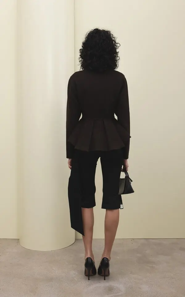 Arakii Peplum Wool-cashmere Jacket