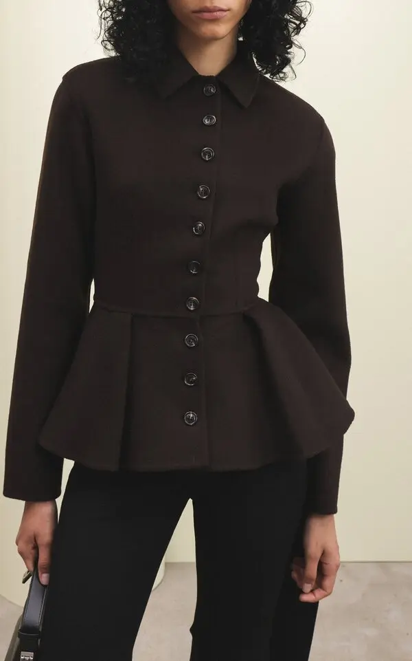 Arakii Peplum Wool-cashmere Jacket