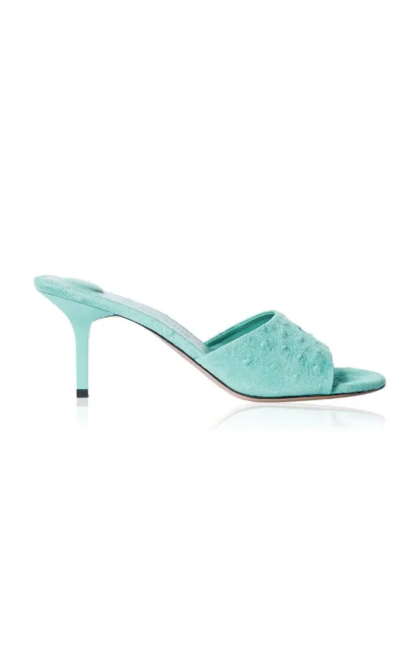 Jacquemus Cubisto Ostrich-effect Leather Mules