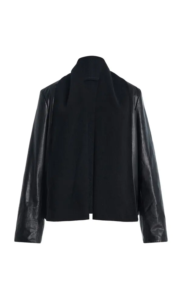 TOTEME Scarf Leather Jacket - Black