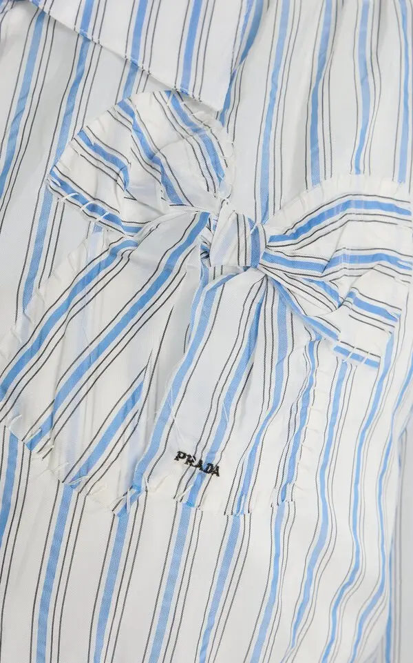 Prada Striped Button-down Poplin Shirt