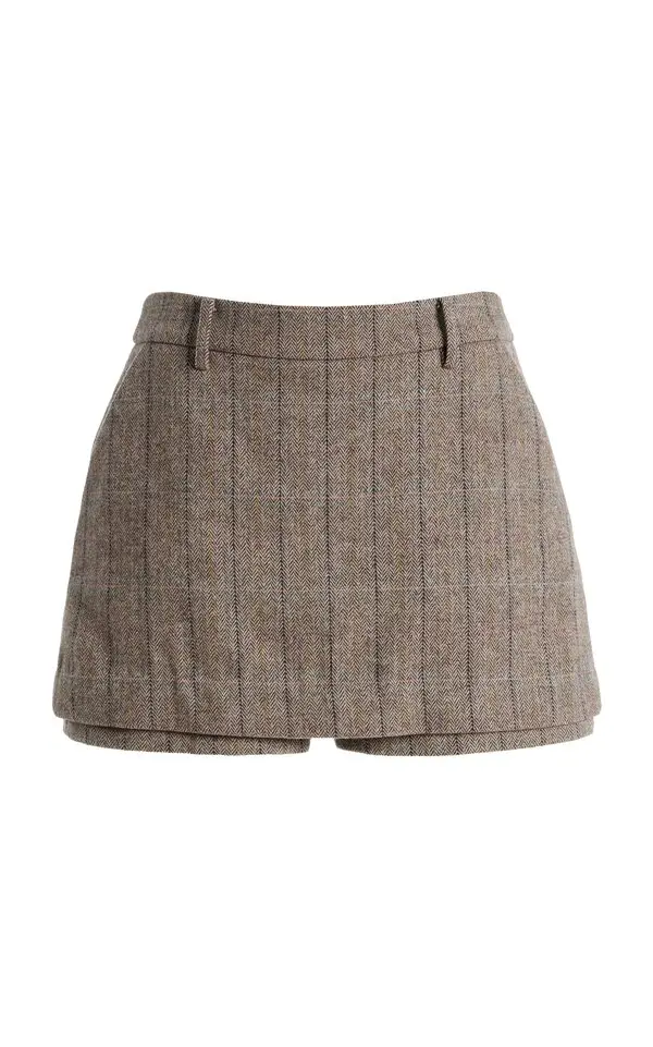 FAVORITE DAUGHTER The Spencer Wool-blend Skort