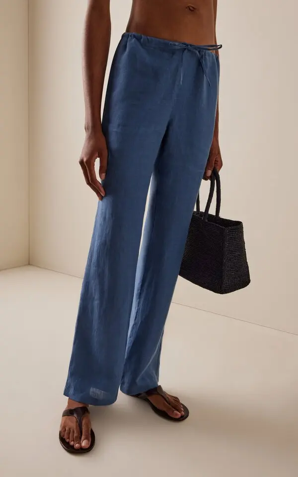 THE ANTEROS Exclusive Ledger Linen Pants