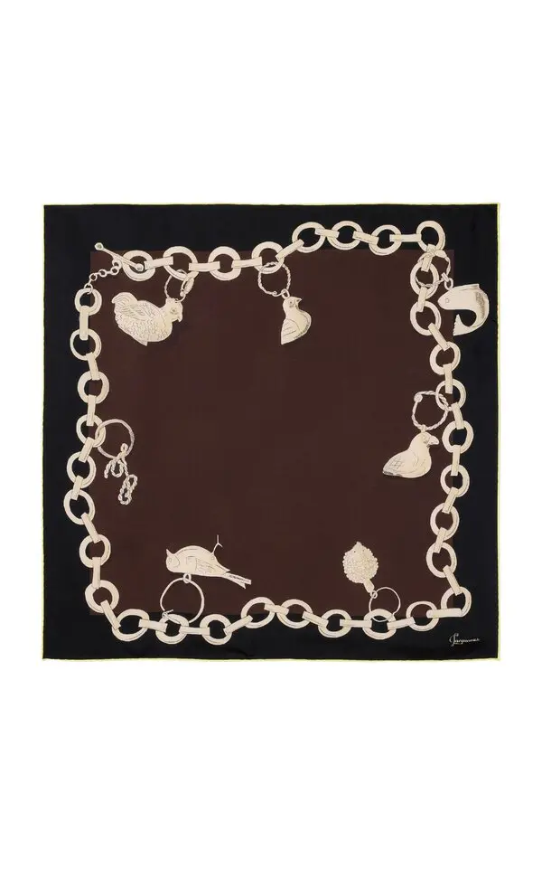 Jacquemus The Tassel Chain Silk Scarf