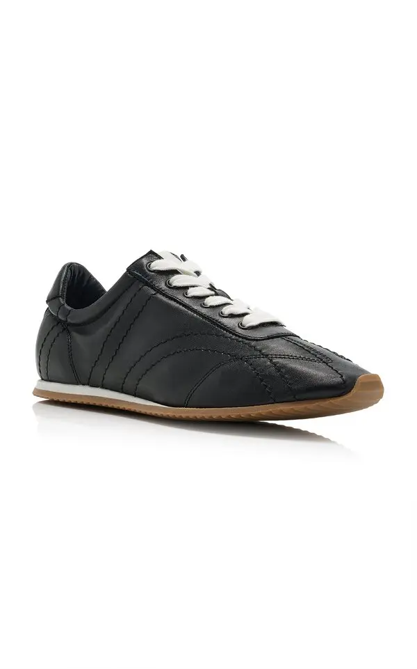 TOTEME Flex Leather Sneakers - Black