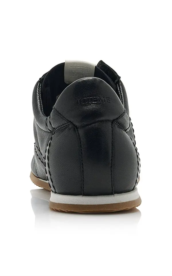 TOTEME Flex Leather Sneakers - Black