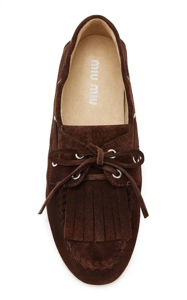 Miu Miu Suede Boat Shoes
