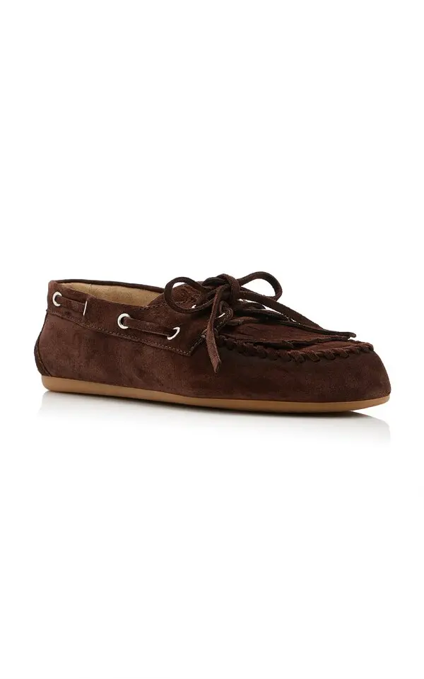 Miu Miu Suede Boat Shoes