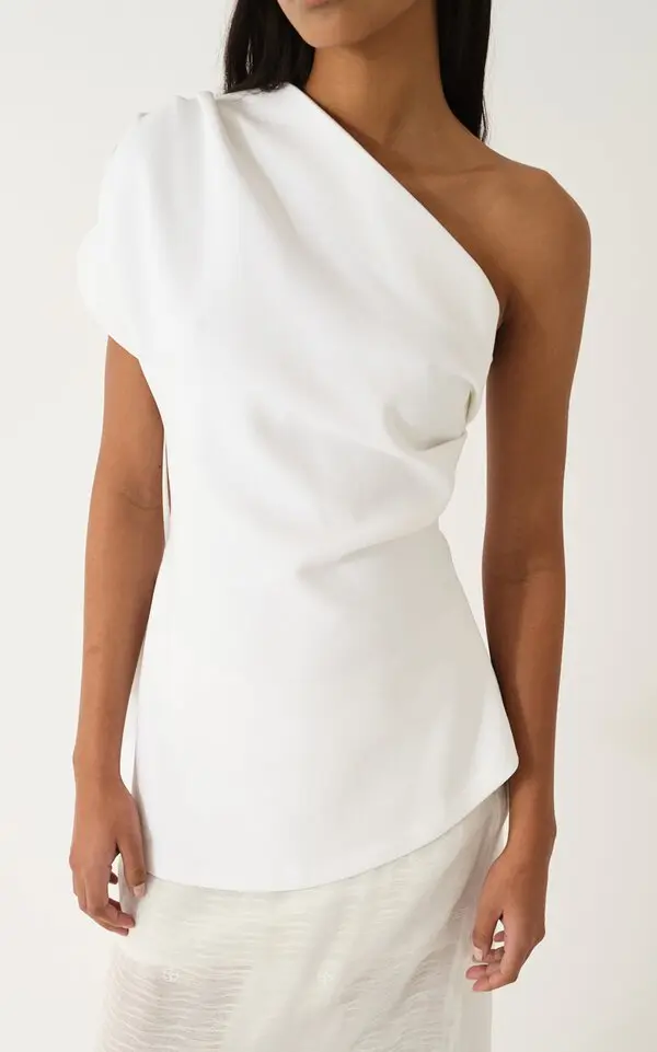 THE GARMENT Glam Cotton-blend Asymmetric Tee