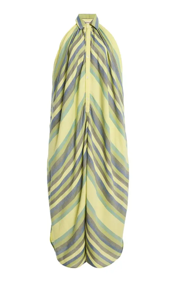 MARRAKSHI LIFE Striped Cotton Midi Dress - Multi