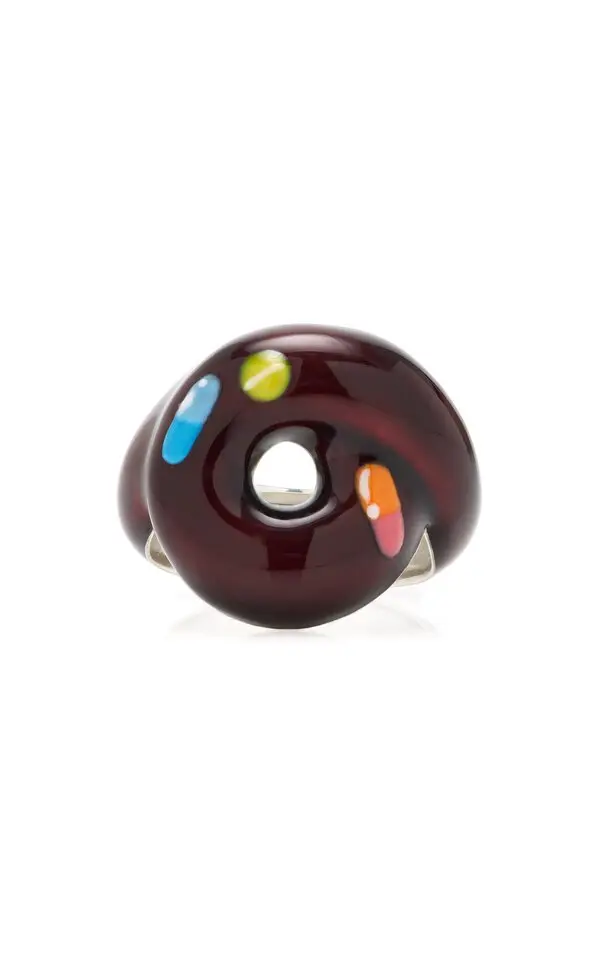 Bea Bongiasca Exclusive Pill Tarallo Sterling Silver Enamel Ring - Multi