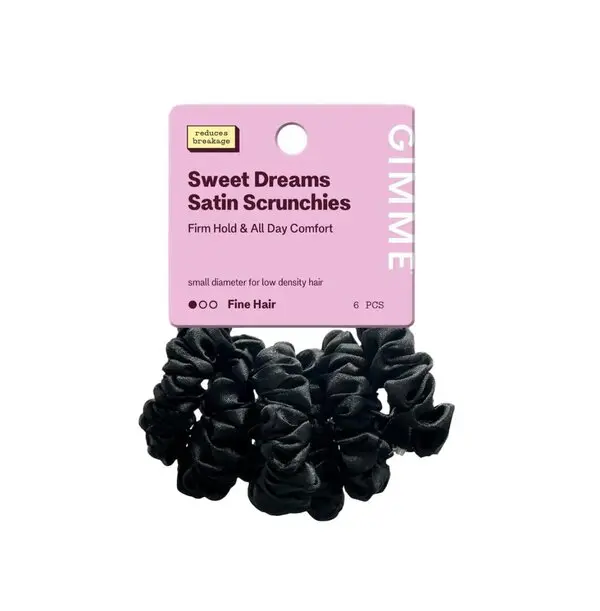 GIMME BEAUTY Slim Satin Hair Scrunchies Soft - No Color