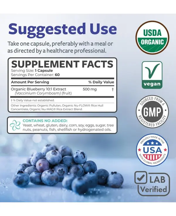 PURE CO Blueberry Extract Capsules