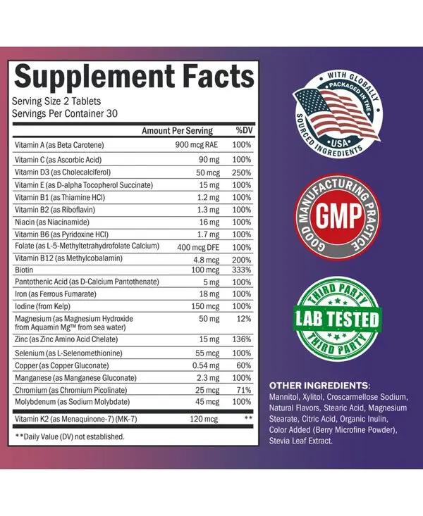 BIOSCHWARTZ Bariatric Multivitamin With Iron Chewable Tablets
