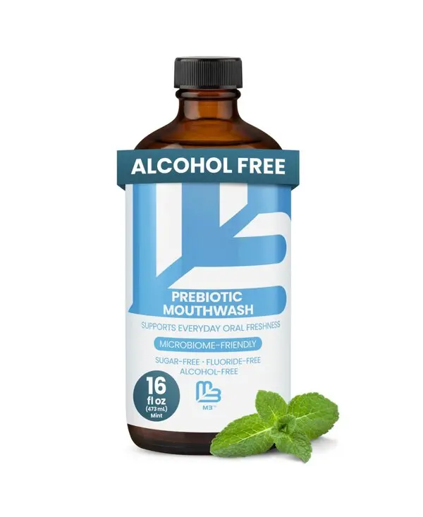M3 Naturals Prebiotic Mouthwash Fresh Mint Oral Rinse - No Color