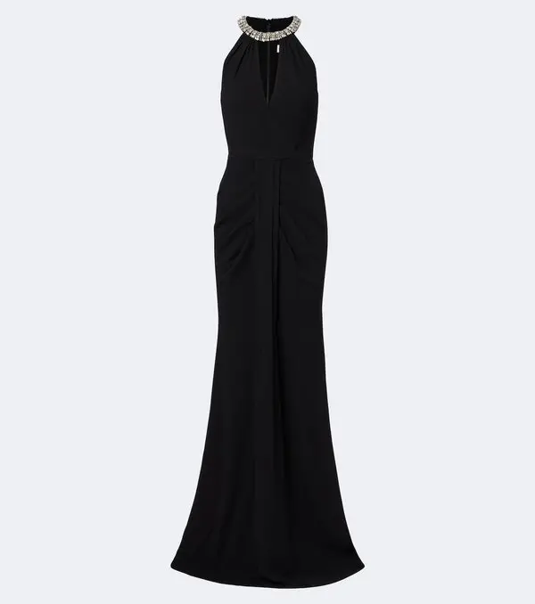 Rebecca Vallance Noemie Embellished Gown - Black