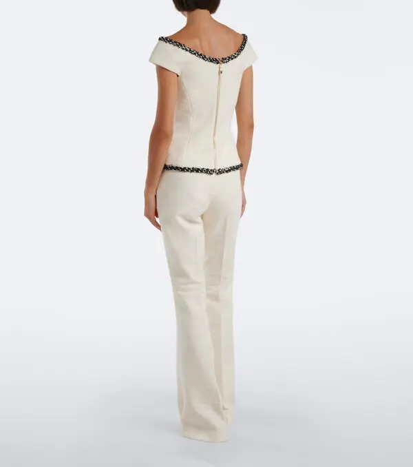 Rebecca Vallance Jacquie Tweed Flared Pants
