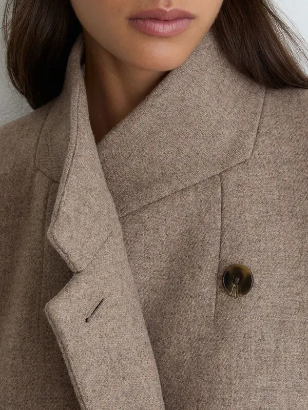 REISS Max Petite Wool-blend Wrapover Mid-length Coat