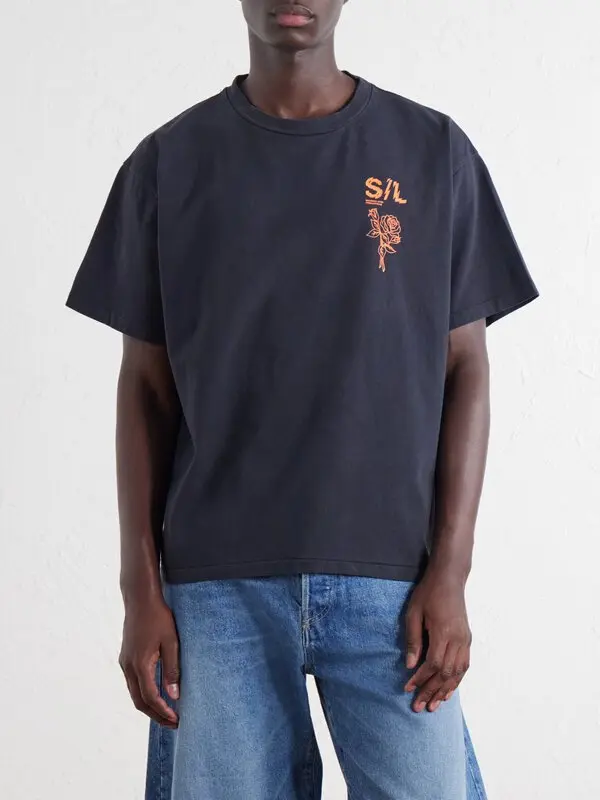 SECOND / LAYER Ggg Printed Cotton-jersey T-shirt
