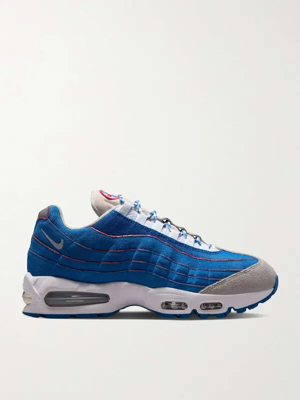 Nike Lawsons Air Max 95 Suede-trimmed Mesh Sneakers - Blue