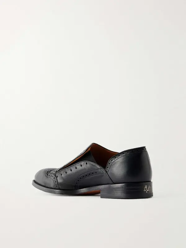 Balenciaga Weston D'orsay Leather Oxford Shoes