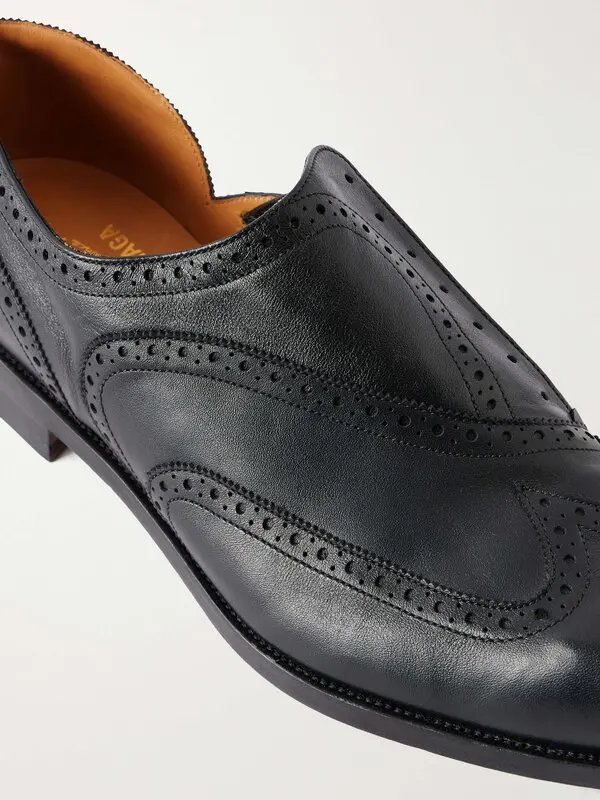 Balenciaga Weston D'orsay Leather Oxford Shoes