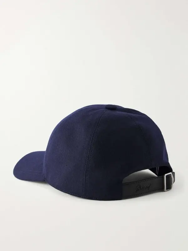 Brioni Logo-embroidered Cashmere-blend Baseball Cap