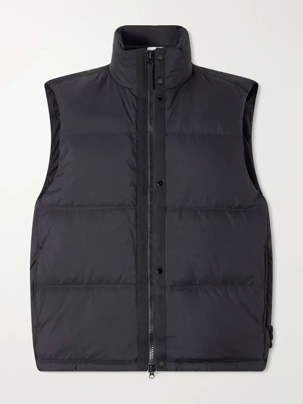 Stone Island Matt Quilted Ripstop Down Gilet - Black