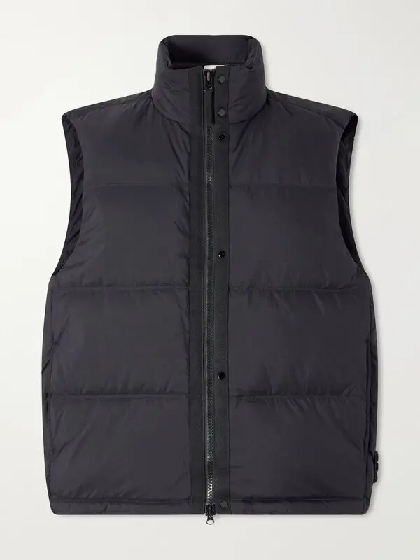 Stone Island Matt Quilted Ripstop Down Gilet - Black
