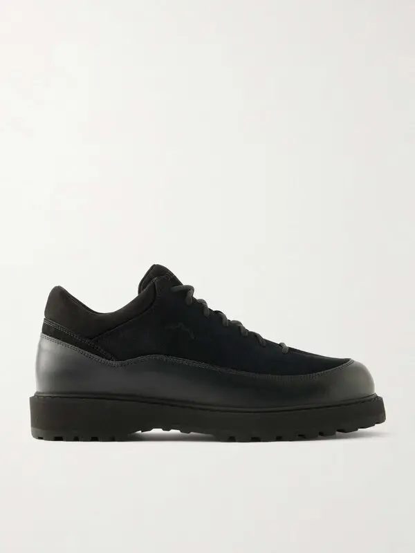 Diemme Cornaro Gala Leather-trimmed Suede Hiking Boots - Black