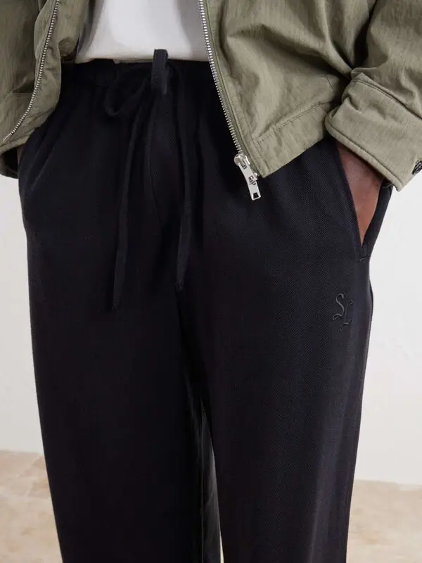 SECOND / LAYER Team Straight-leg Drawstring Lyocell-twill Trousers