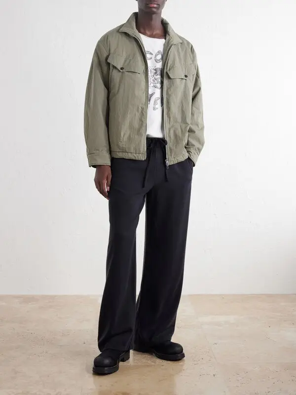 SECOND / LAYER Straight-leg Drawstring Lyocell-twill Trousers