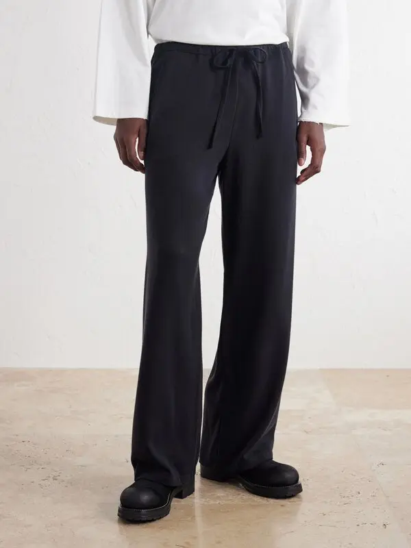 SECOND / LAYER Straight-leg Drawstring Lyocell-twill Trousers